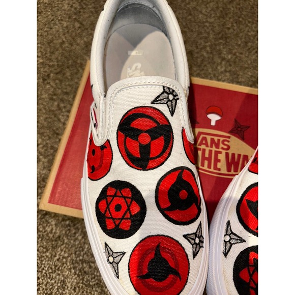 Vans | Shoes | Custom Painted Vans X Naruto Sharingans | Poshmark